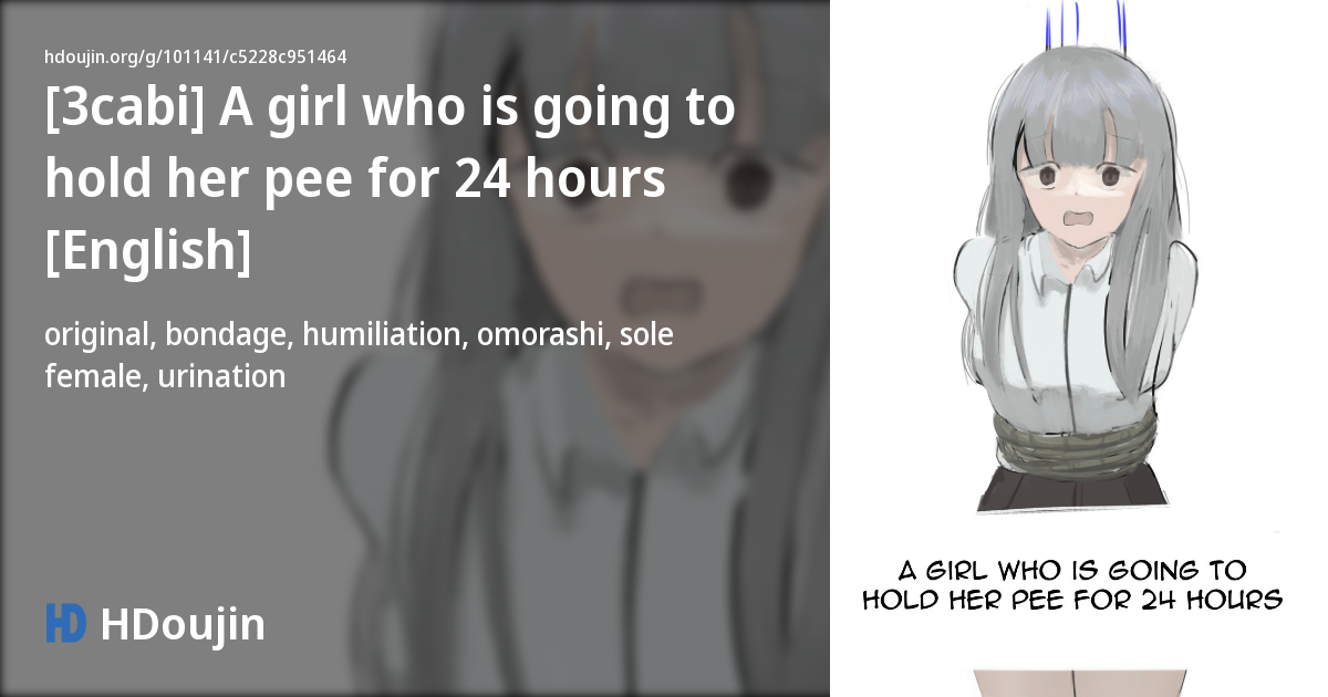 A girl who is going to hold her pee for 24 hours - HDoujin Galleries